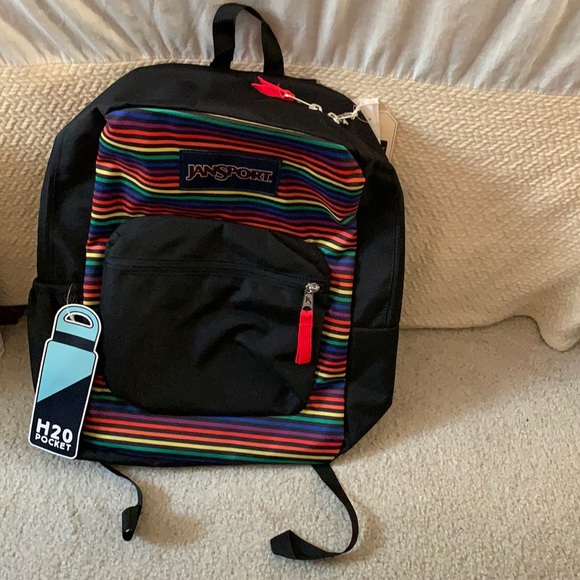 Jansport | Bags | Jansport Crosstown Rainbow Stripe Backpack | Poshmark